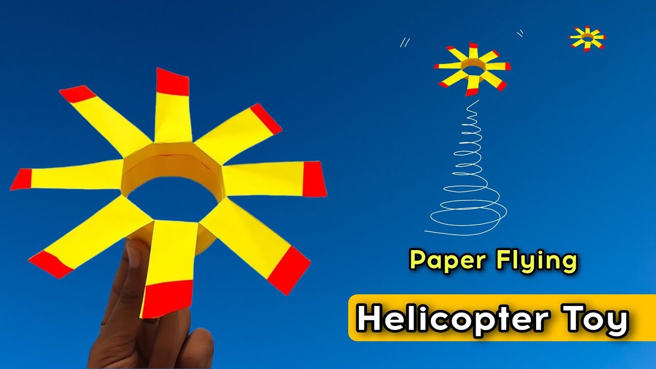 flying helicopter spinning toy, best paper helicopter, how to make new ...