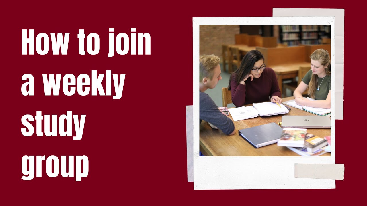 Joining a weekly study group - YouTube
