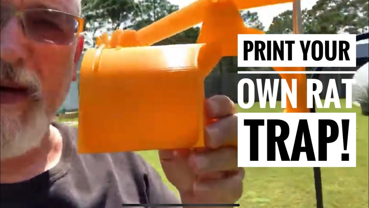 3D Printed Rat Trap. It works!!! - YouTube