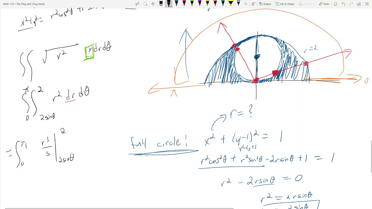 Math 114 - 15.4 - Converting Cartesian Integrals to Polar - The Plug ...