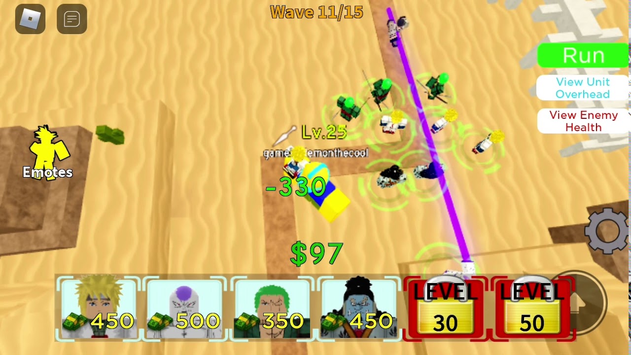 Roblox Anime Tower Defense - YouTube