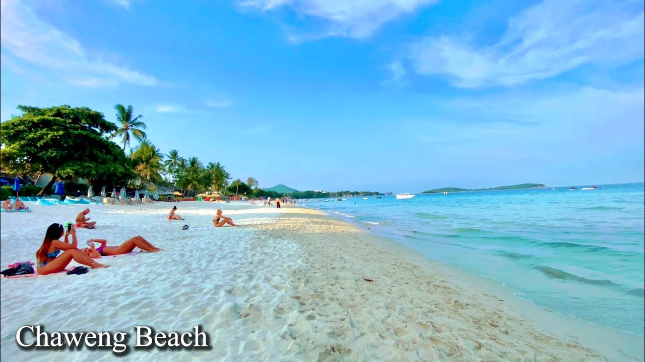 Chaweng Beach walking and unwinding tour | midday filming of beach ...