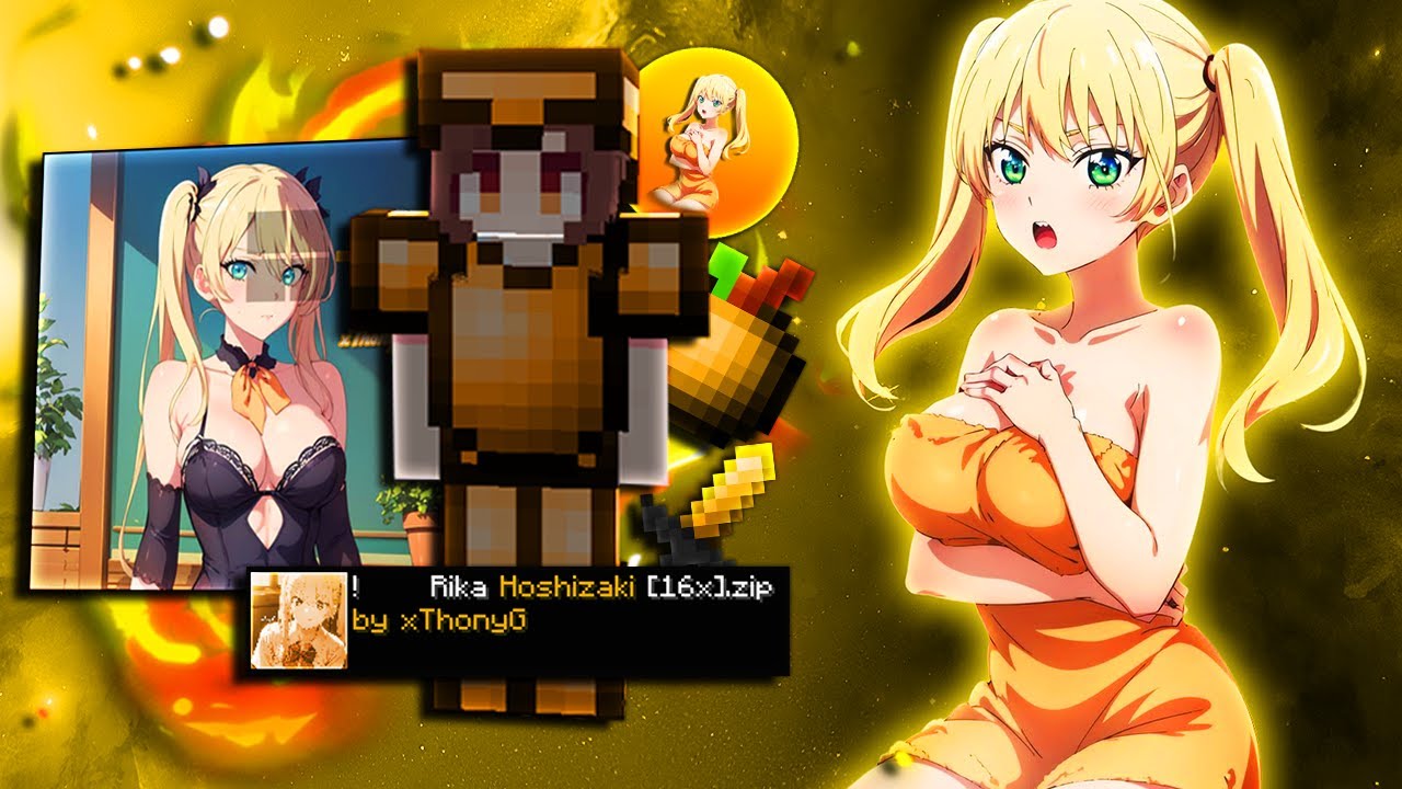 Rika Hoshizaki 16x Minecraft Bedwars Pvp Texture Pack Anime Texture