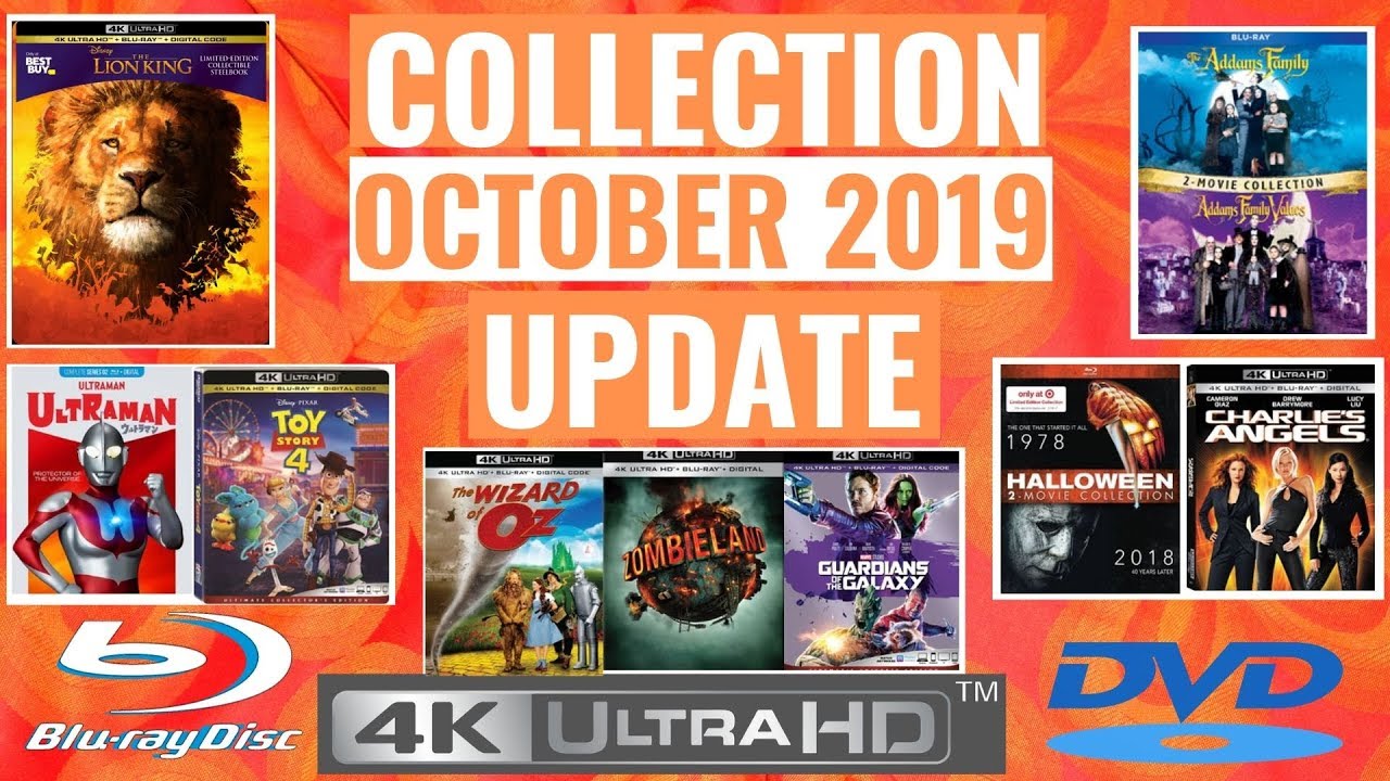 October 2019 Blu-ray + 4K + DVD Collection Update - YouTube