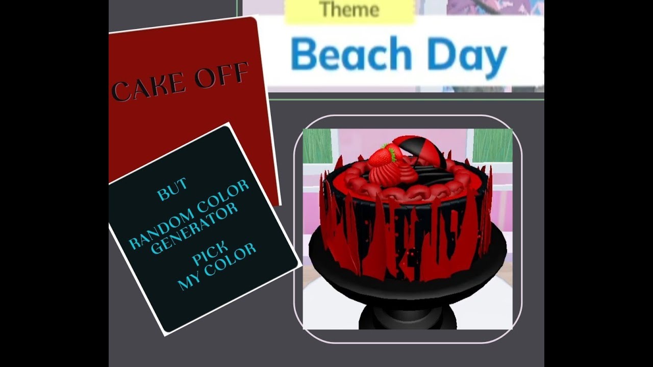 Cake off! But Random Color Generator Pick My Colors! [Roblox] - YouTube