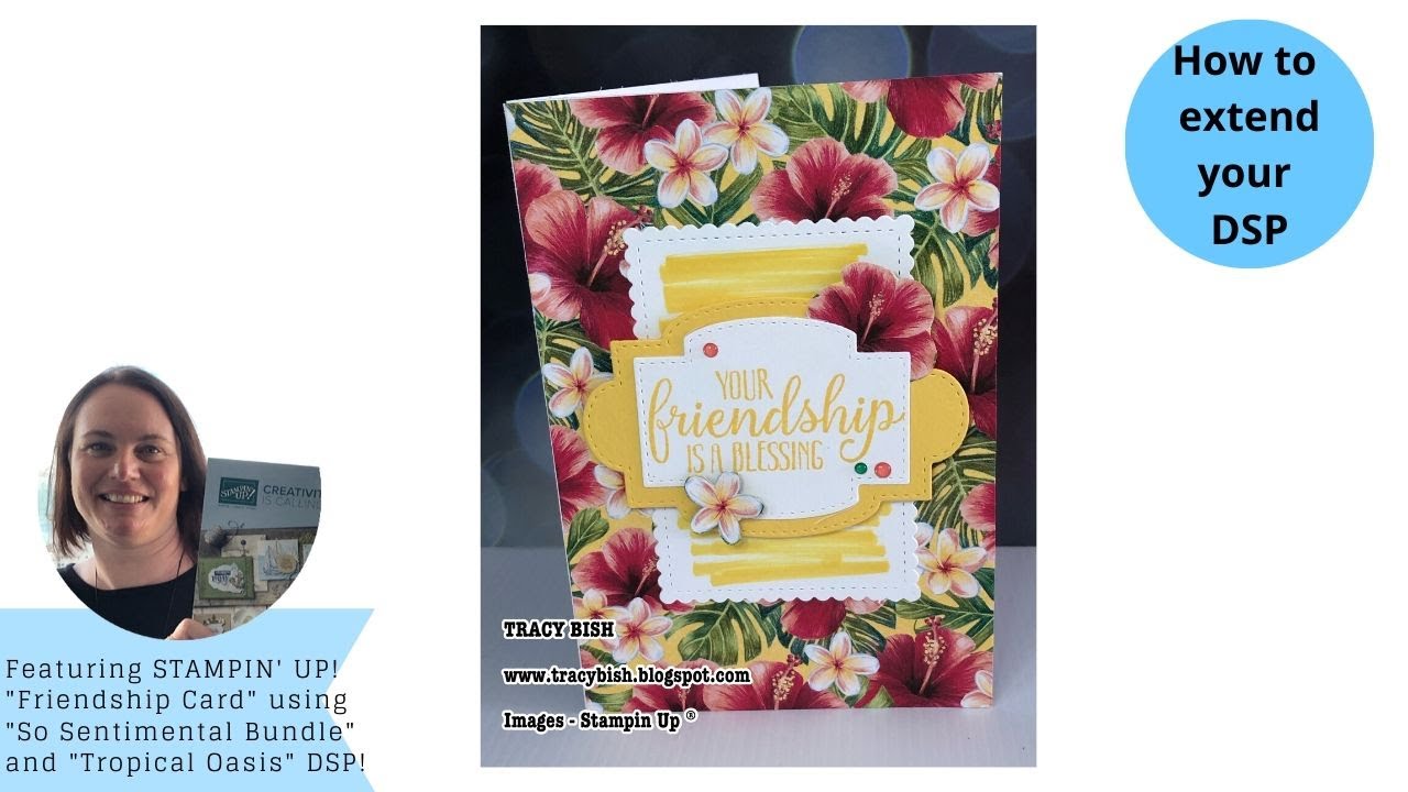 Stampin Up's "So Sentimental" Bundle Card! - YouTube