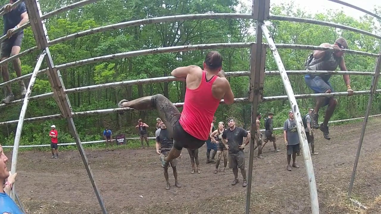Spartan Beast Ohio 2017 - Inverted Bar Wall - YouTube