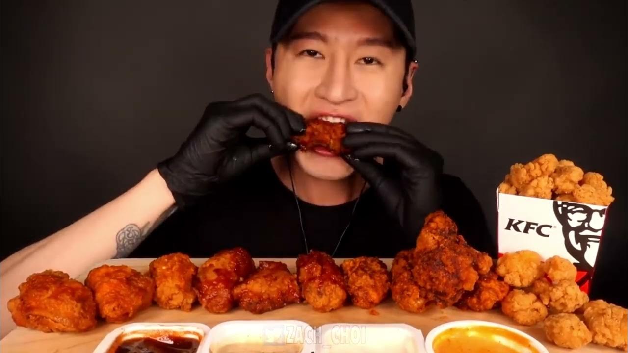 CTTO: ASMR KFC CHICKEN WINGS MUKBANG (No Talking) EATING SOUNDS | Zach Choi ASMR - YouTube