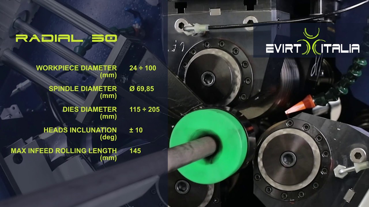 EVIRT ITALIA RADIAL 30 THREAD ROLLING MACHINE FOR SELF DRILLING ANCHOR ...