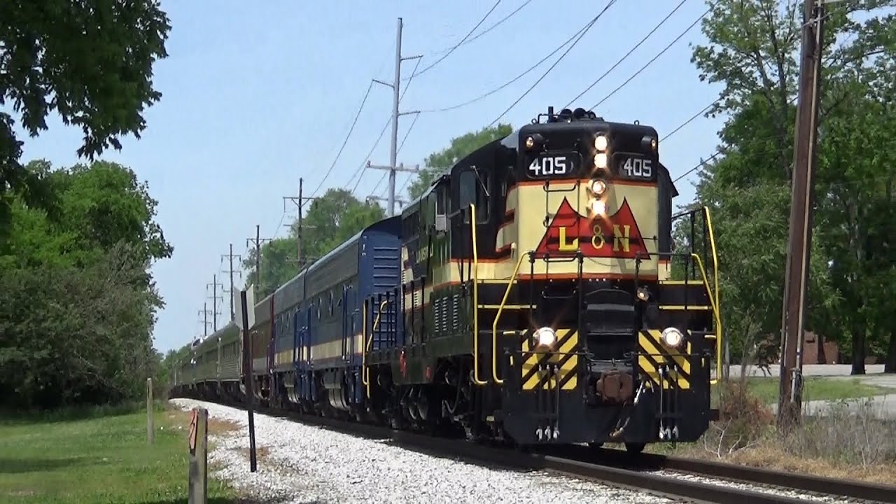 L&N GP7 405 w/ Loud K5LA Leads the TCRM Bierhaus Excursion on 5/1/21 - YouTube