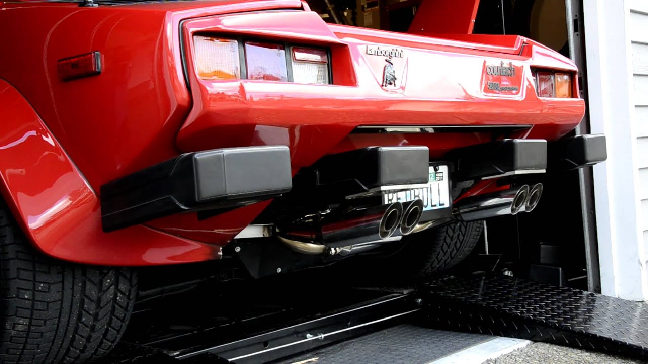 1986 Lamborghini Countach w/ Quicksilver Sport Exhaust - YouTube