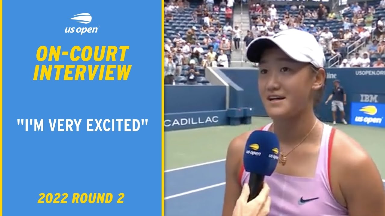 Xiyu Wang On-Court Interview | 2022 US Open Round 2 - YouTube