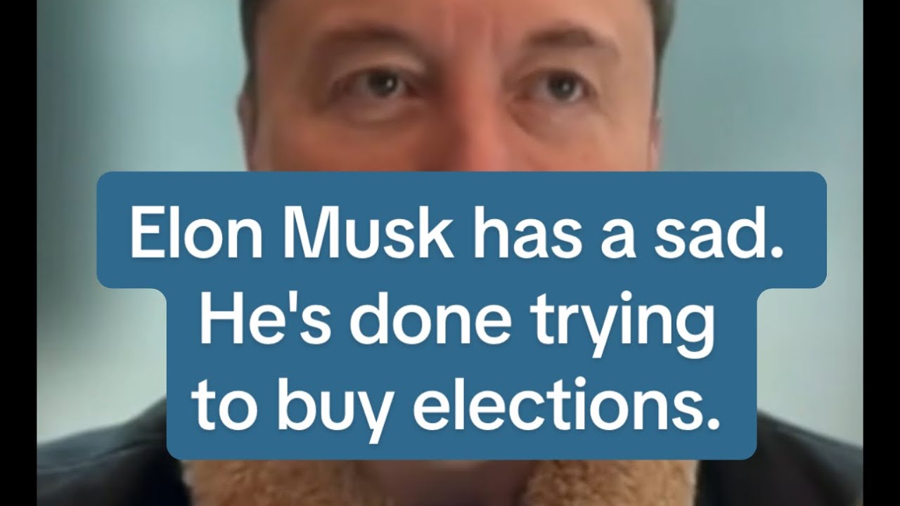 Elon Musk has a big sad. He doesn't want to do politics anymore. - YouTube