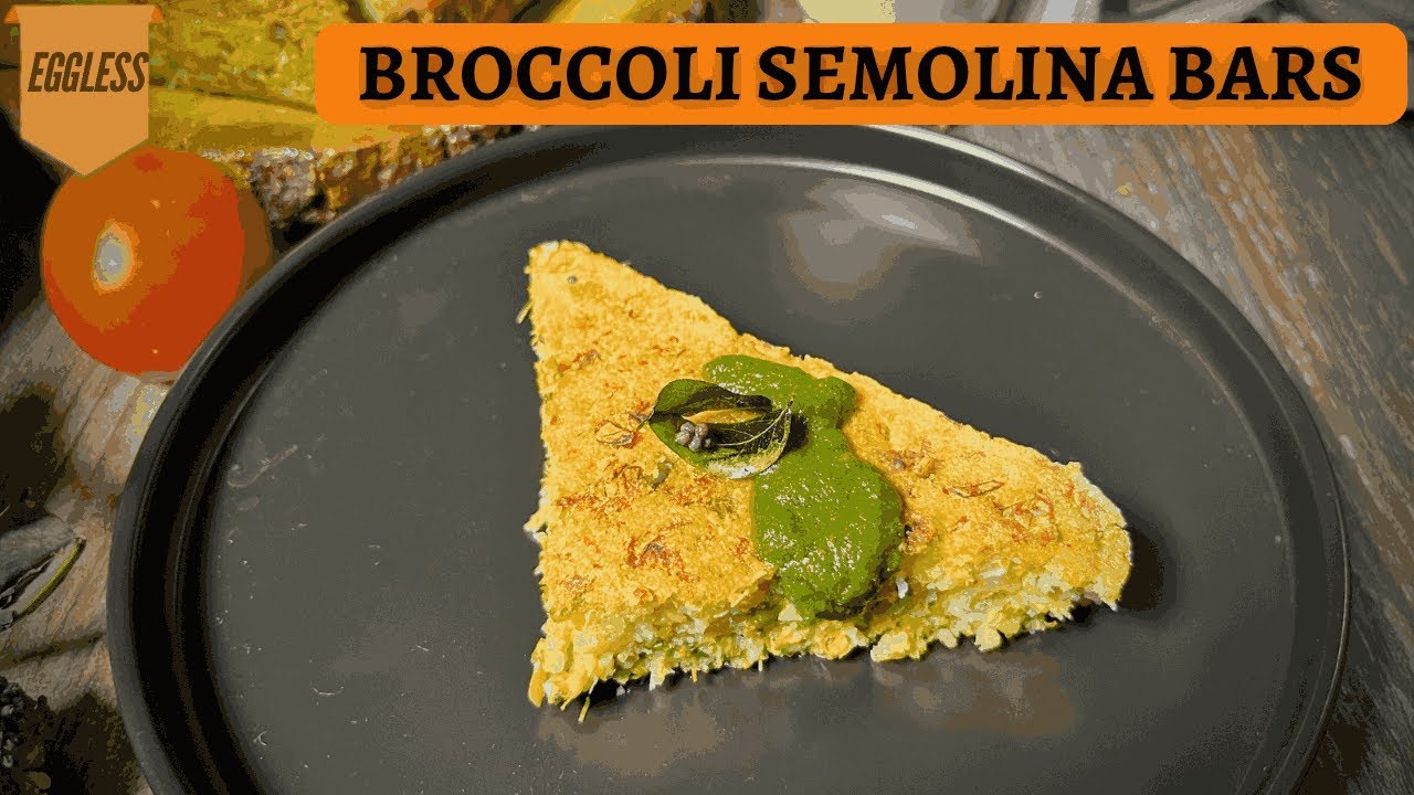 Healthy Bake with Broccoli Semolina Bars loaded with Veggies! - YouTube