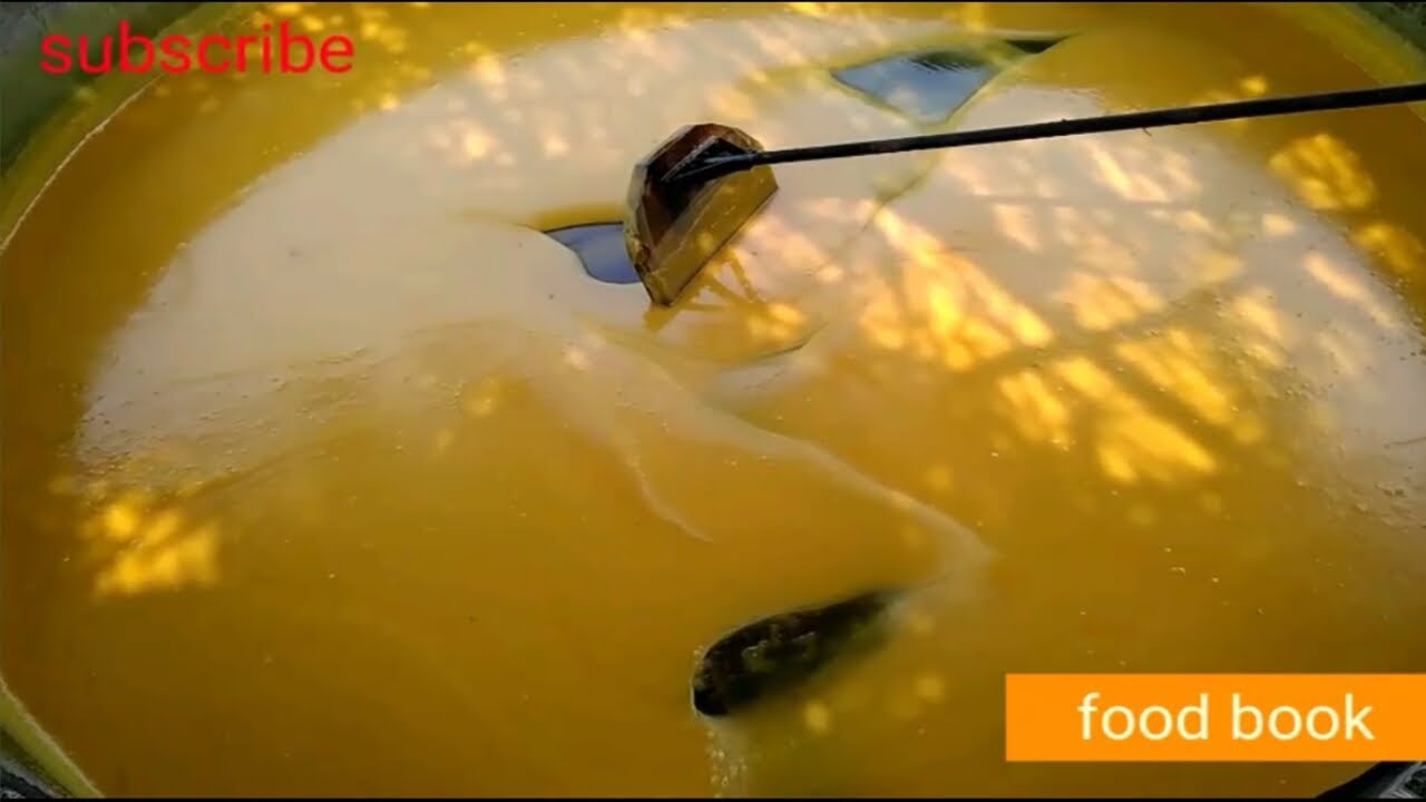 How to make jaggery (bellam)|| Village food factory|| food book - YouTube