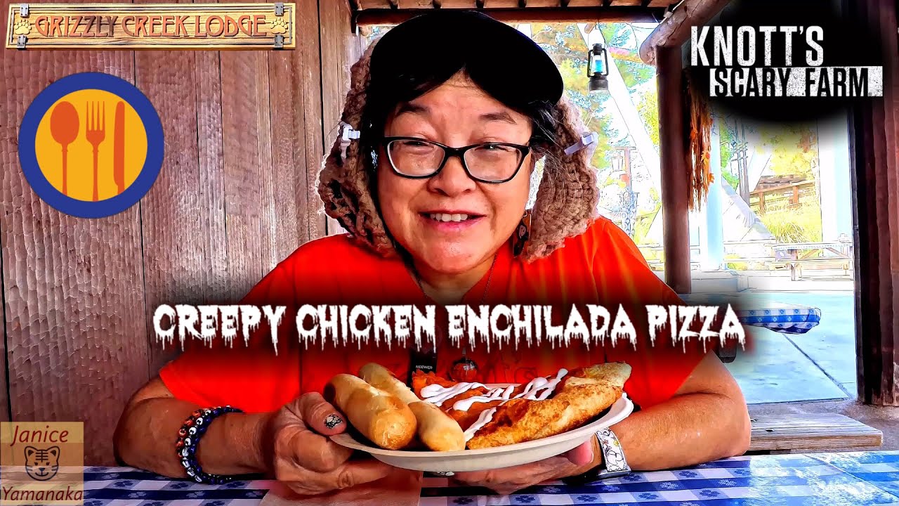 Creepy Chicken Enchilada Pizza at Grizzly Creek Lodge: 2024 Knott's ...