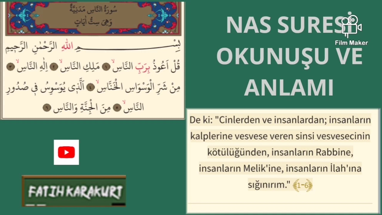 Nas suresi okunuşu ve anlamı - YouTube