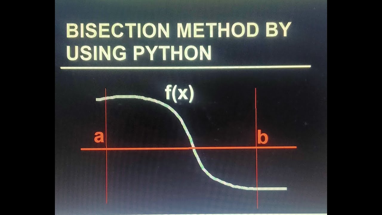 Bisection Method In Python Language Youtube