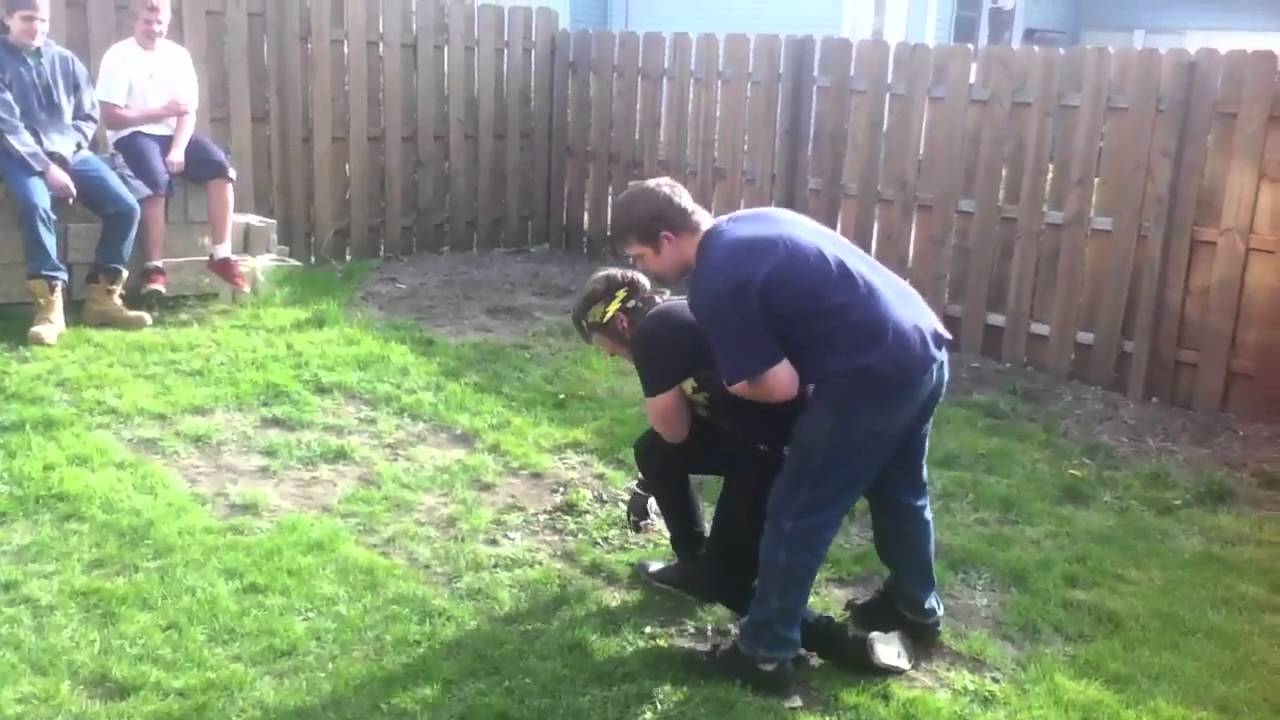 Backyard boxing FAIL - YouTube