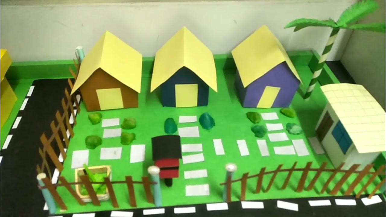 how to make 3d model/ sustainable city 3D Model for school kids - YouTube