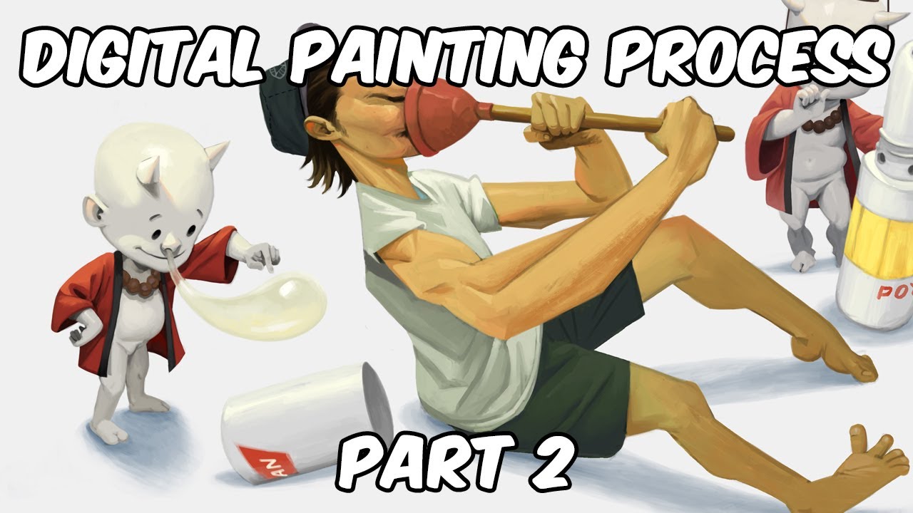 Digital Painting Process - Coloring pt 4 (FINAL) - YouTube