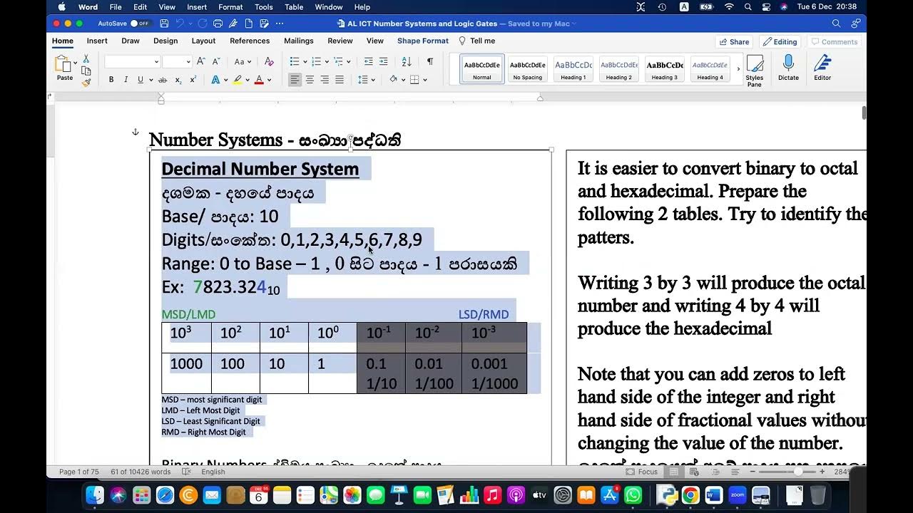 Grade 10 ICT Number Systems and Conversion - YouTube