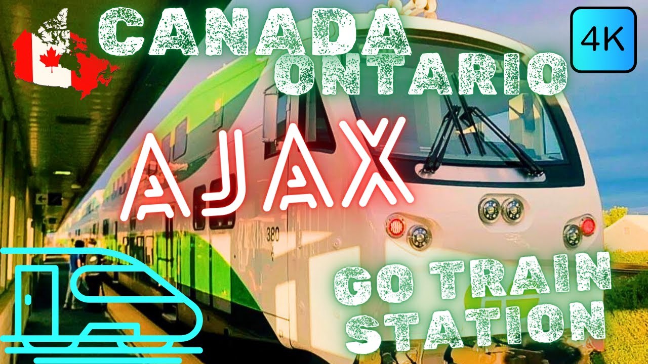 🚉 AJAX GO TRAIN STATION 🇨🇦 – ONTARIO, CANADA – GO TRAIN NETWORK - 4K ...