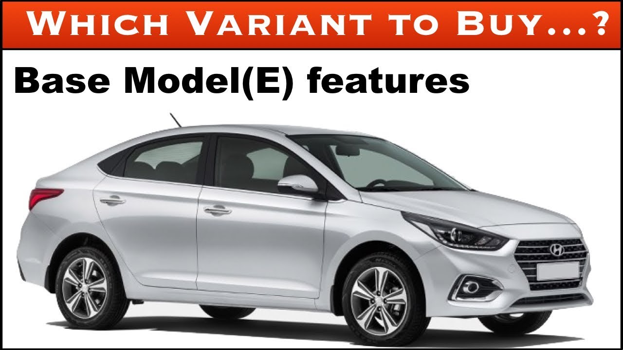 New hyundai Verna 2017 Base/lower E model features | Variant Explained ...