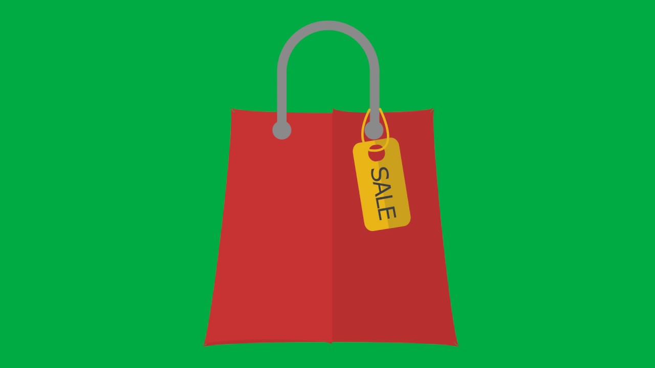 Animated Shopping Bag Fashion Green Screen - YouTube