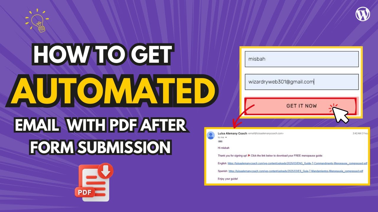 How to Automatically Send an Email with a Pdf after Newsletter Form ...