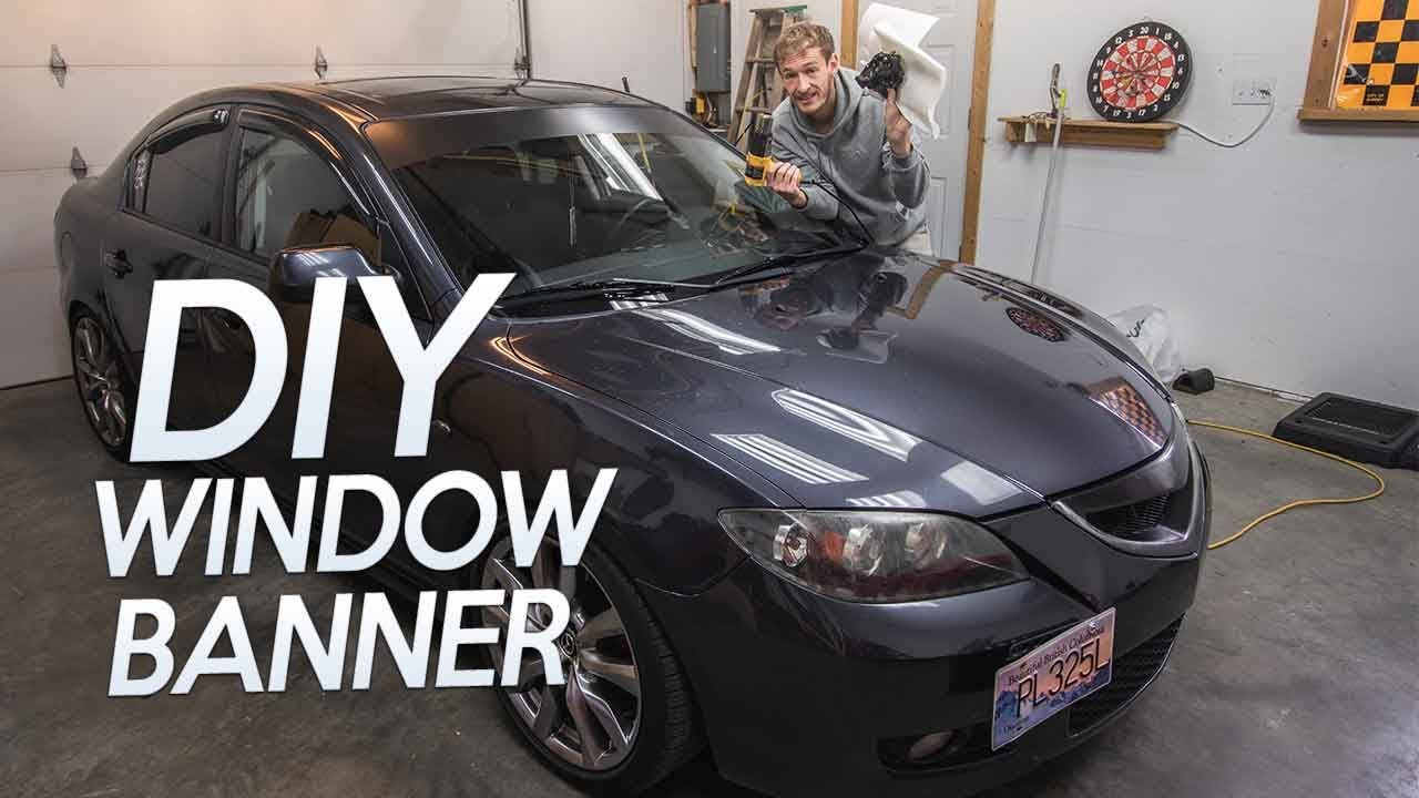 DIY Car Window Banner Install 🔥 - YouTube