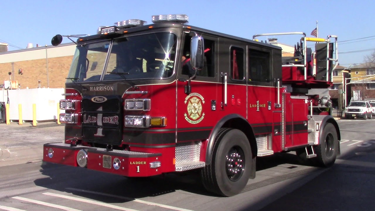 Harrison Fire Department NEW Ladder 1 And Engine 3 going out - YouTube