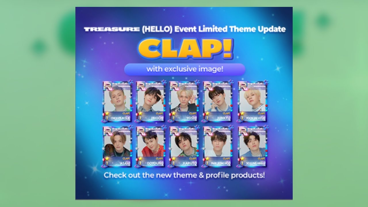 SuperStar YG • Treasure (Hello) "Clap" EVENT Limited Edition Theme ...