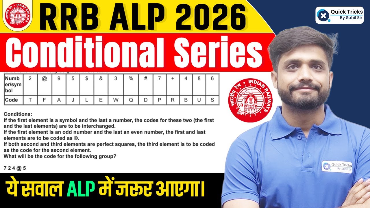 RRB ALP 2026 Reasoning 🔥 Conditional Series 🌀 Conditional Coding ...