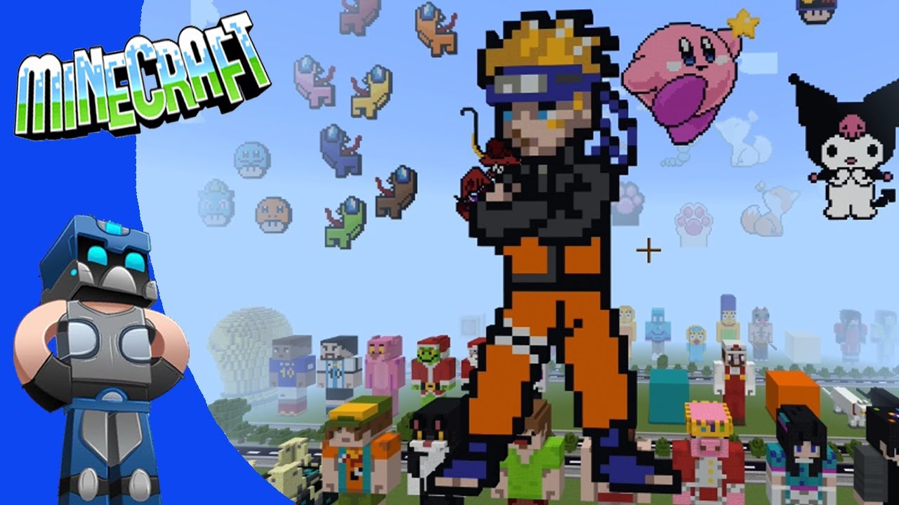 Minecraft: Como hacer Naruto Pixel art Tutorial - YouTube