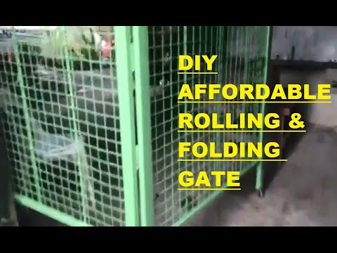 DIY AFFORDABLE ROLLING & FOLDING GATE - YouTube
