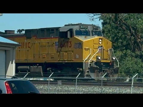K3HL?! UP 6473 leads MROMI past 1st Street! (5/15/24) - YouTube