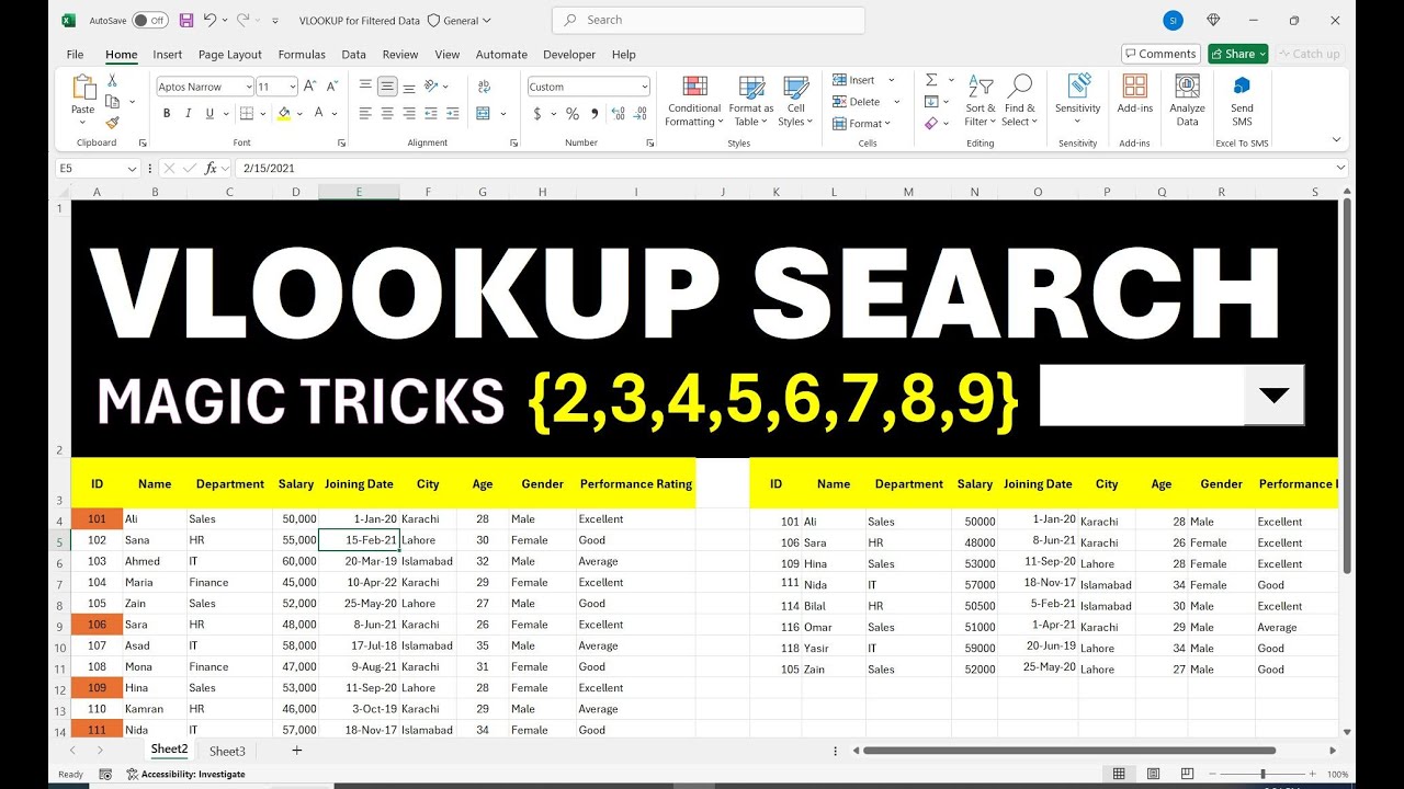 Master Excel VLOOKUP: Effortlessly Search and Retrieve Data Like a Pro - YouTube