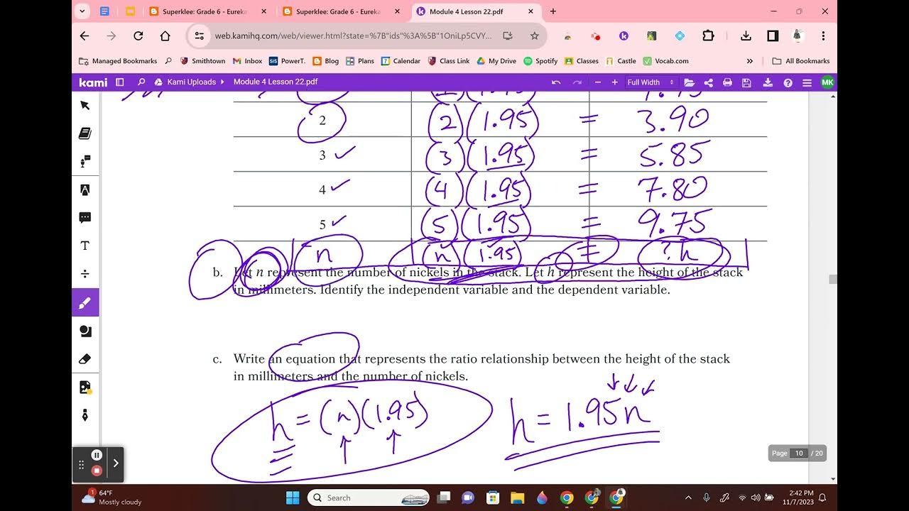 Eureka Squared - Grade 6 - Module 4 - Lesson 22 - YouTube