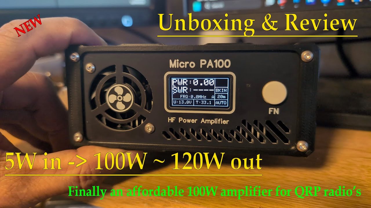 The new Micro PA100 amplifier: unboxing and review. 5W in - 100W out ...