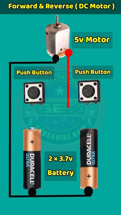 DC motor Forward and Reverse circuit#dcmotor #forwardreverse #shorts ...