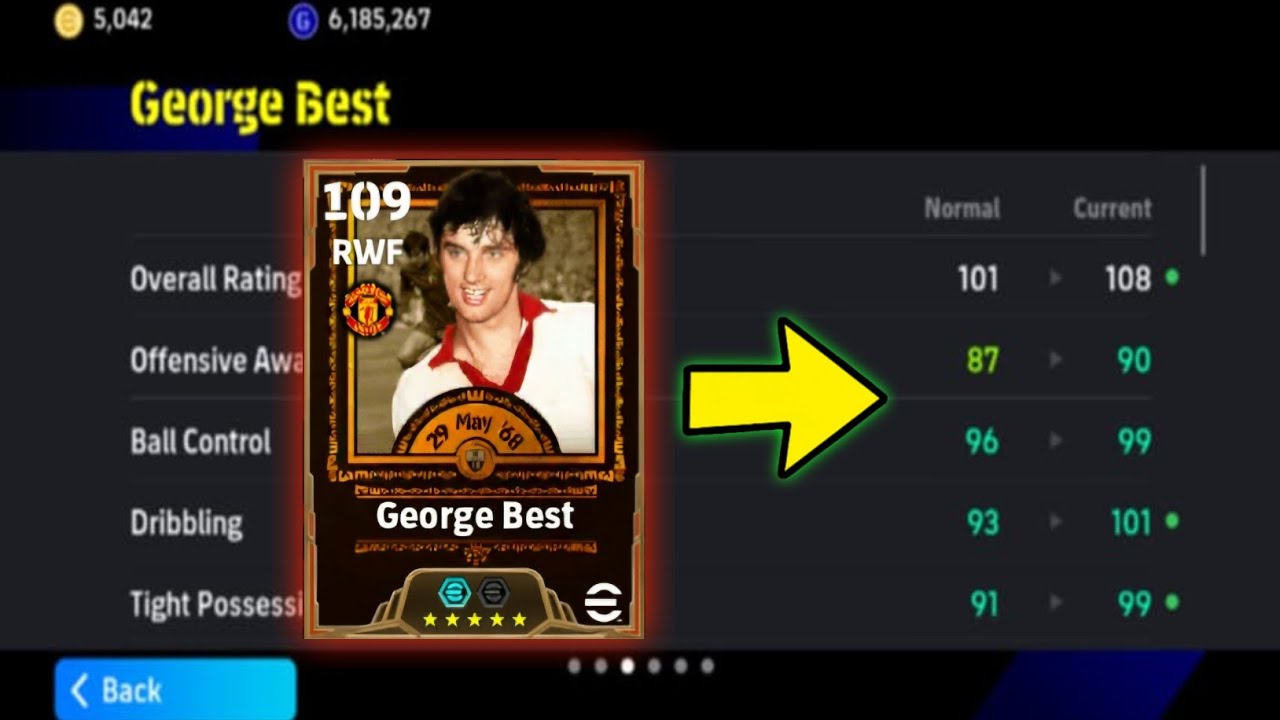 Big Time George Best 109 Rated 🔥 Best Training & Build | eFootball 2026 ...