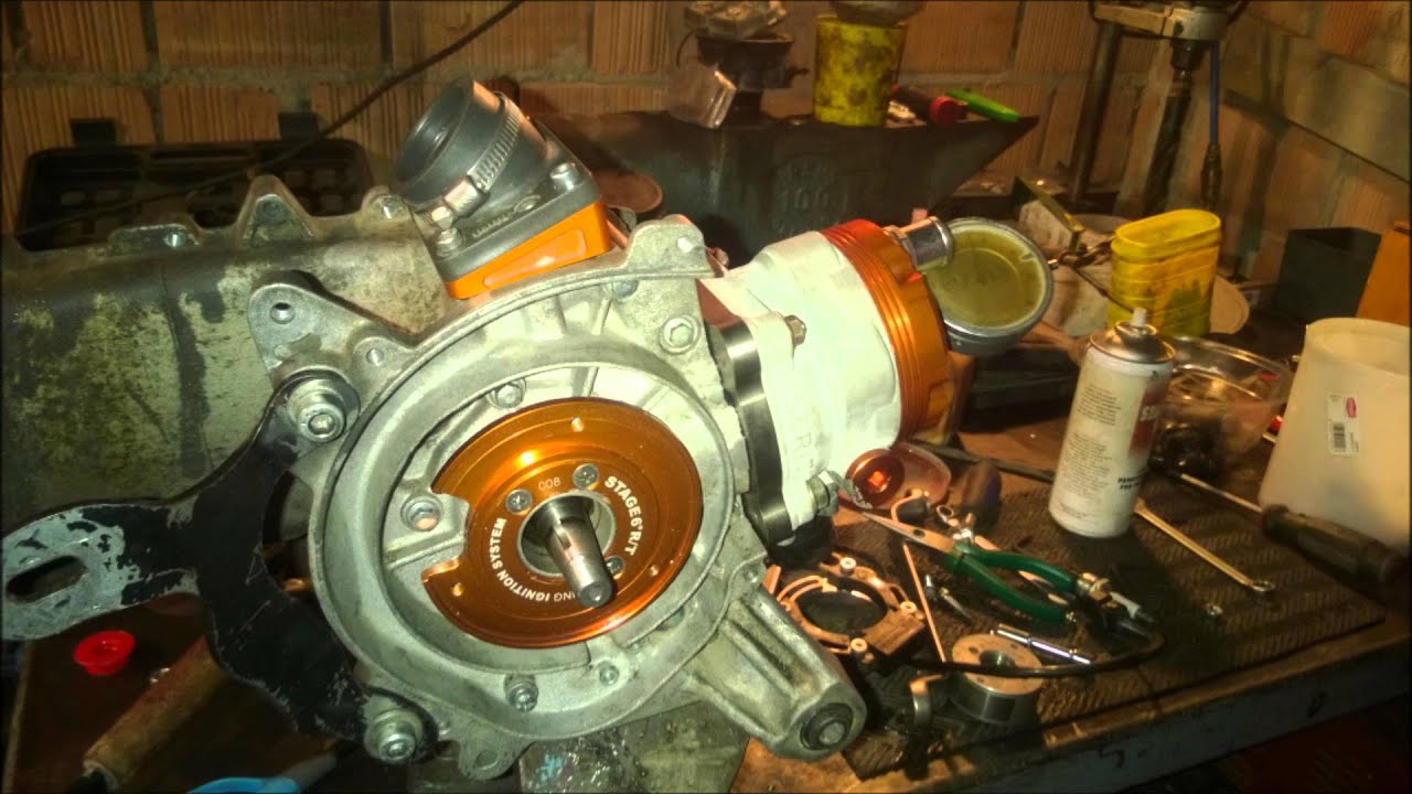 Montaggio Stage 6/RT 70cc Piaggio NRG Mc2 - YouTube