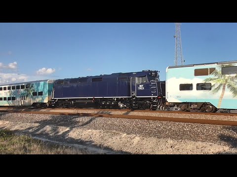 Look Who's Back In Service! Rebuilt Tri-Rail F40PH-3C 807 Running On Trains P684 & P689 4-25-21 ...