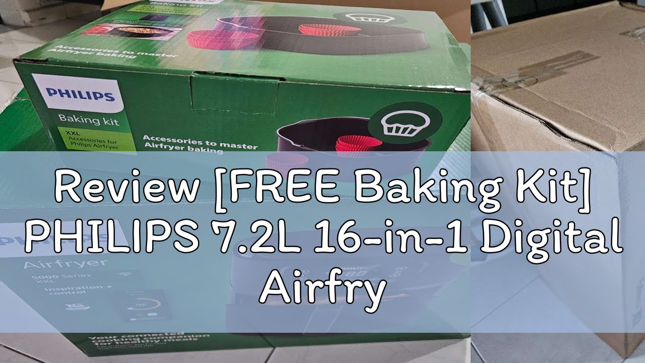 Review [FREE Baking Kit] PHILIPS 7.2L 16-in-1 Digital Airfryer XXL 5000 ...