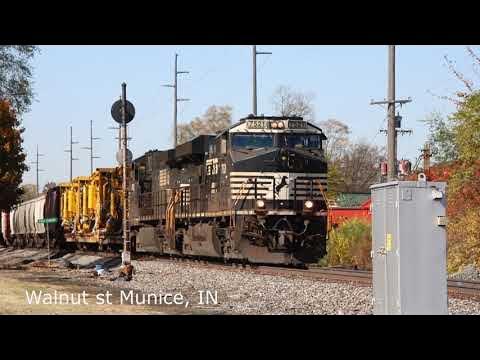 NS Action and Chasing a CSX Intermodal Train from Muncie to Indianapolis - YouTube