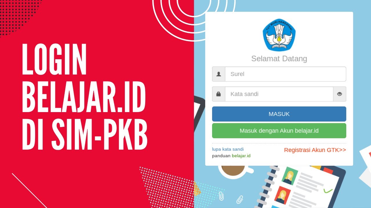 Cara Login ke SIM-PKB dengan Akun belajar.id - YouTube