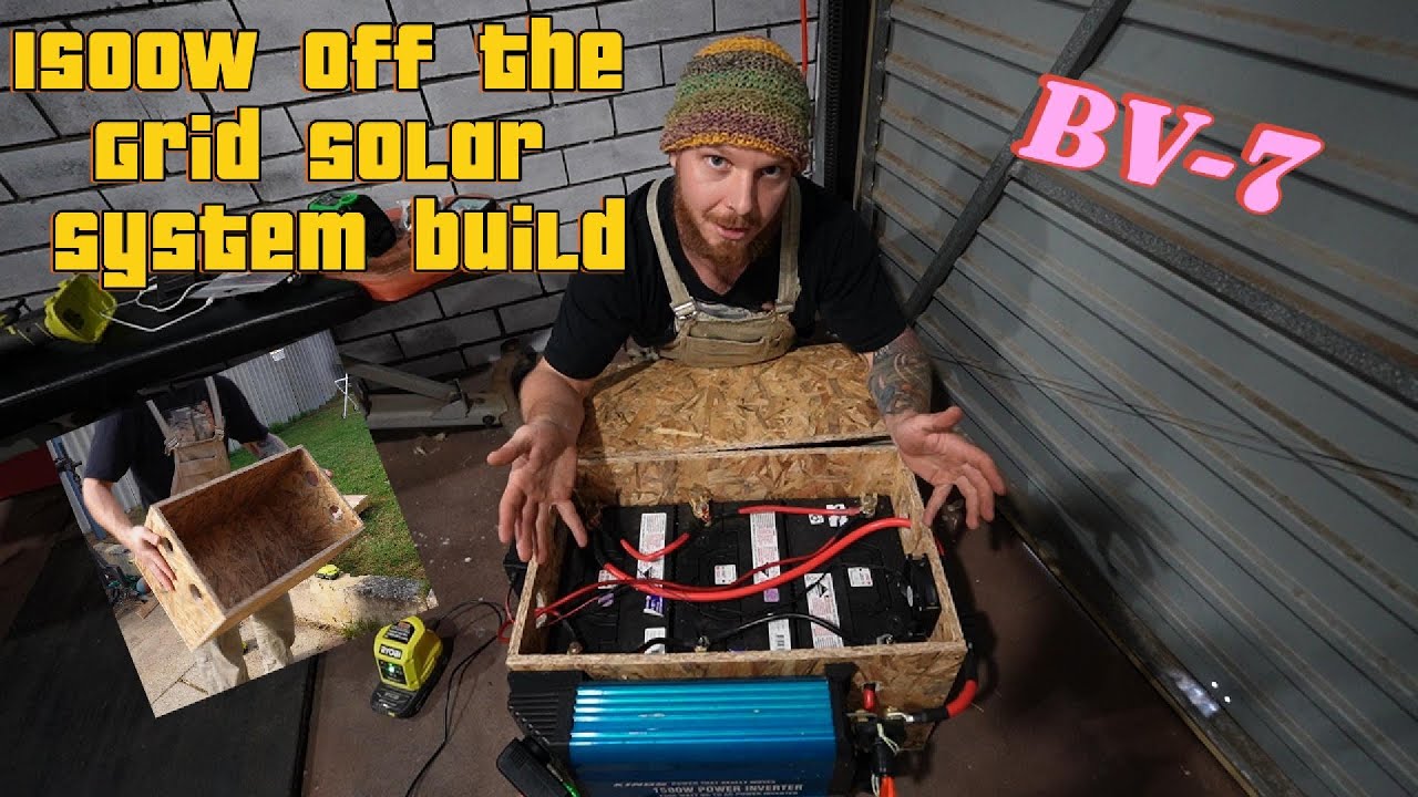 1500w off grid solar battery system build - YouTube