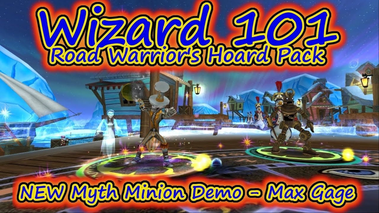 Wizard101: NEW Myth Minion Demo - Max Gage - Warrior's Hoard Pack - YouTube