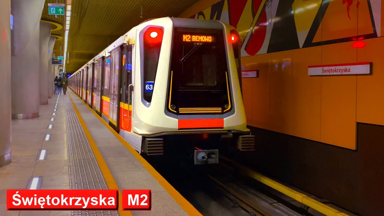 Świętokrzyska | Line M2 : Warsaw metro ( Siemens Inspiro - Škoda ...